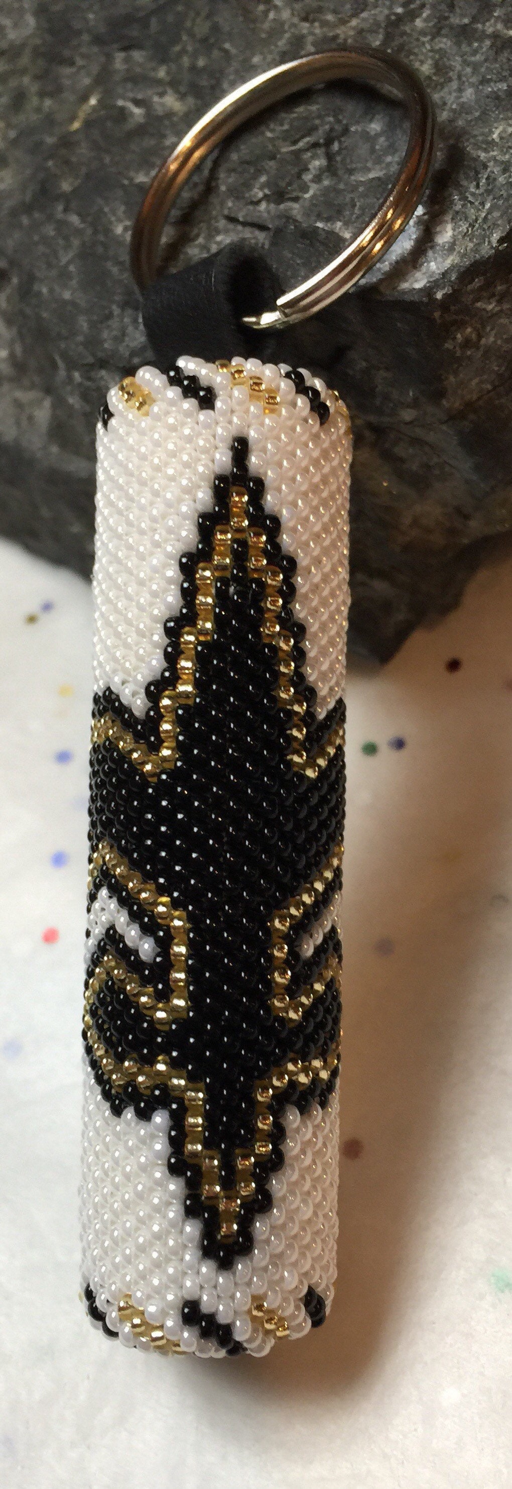 New Orleans Saints Hand Beaded Keychain. NFL New Orleans - Etsy