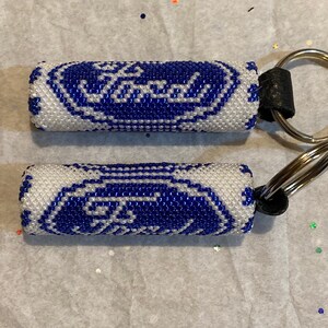 Specialty Designer Ford or Ford Racing Hand Beaded Keychain. Ford ...