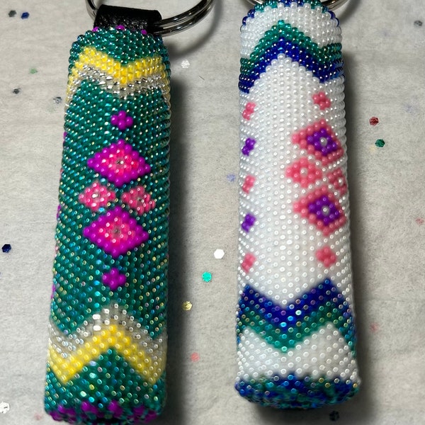 Beaded Keychain - Etsy
