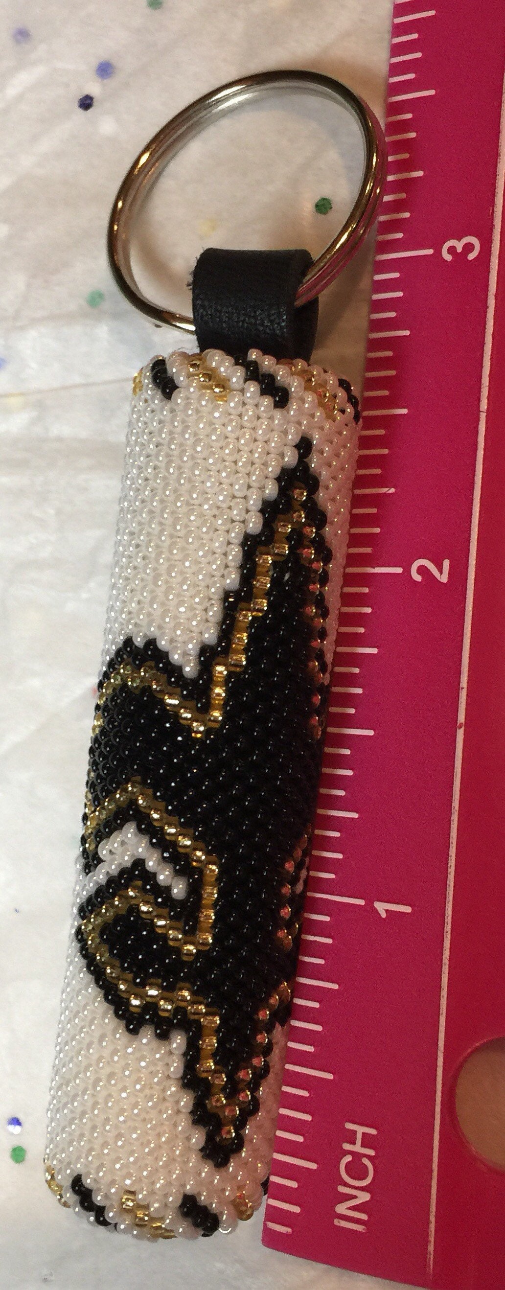 New Orleans Saints Hand Beaded Keychain. NFL New Orleans - Etsy