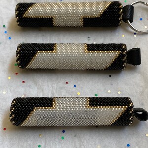 Specialty Designer Hand Beaded Chevy Keychain, Handmade Chevy Keychain ...