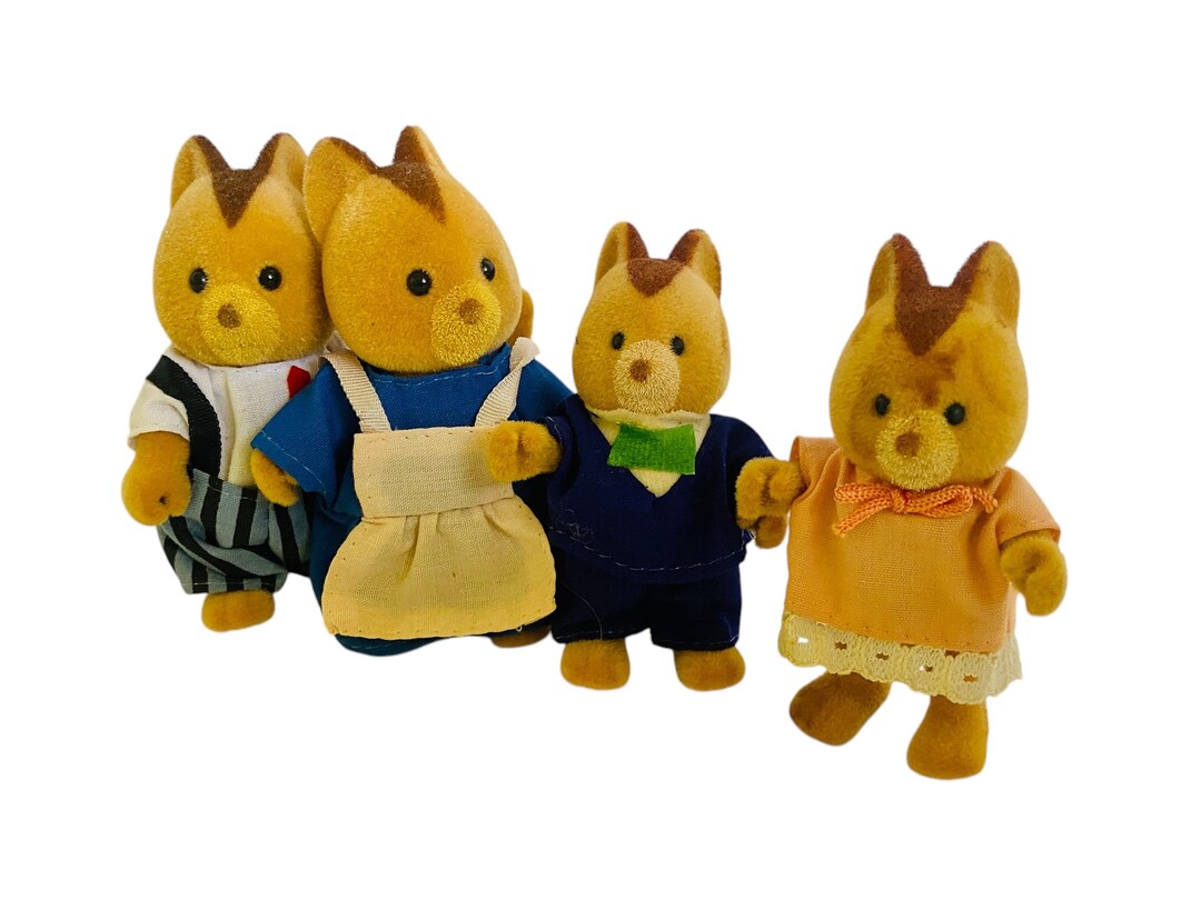 Fanny Fox Family Calico Critters Sylvanian Maple Town Vintage Lot 1980s ...