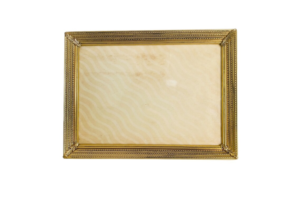 Vintage Gold Metal Rectangular 5"x 7" Landscape Photo Frame - Etsy