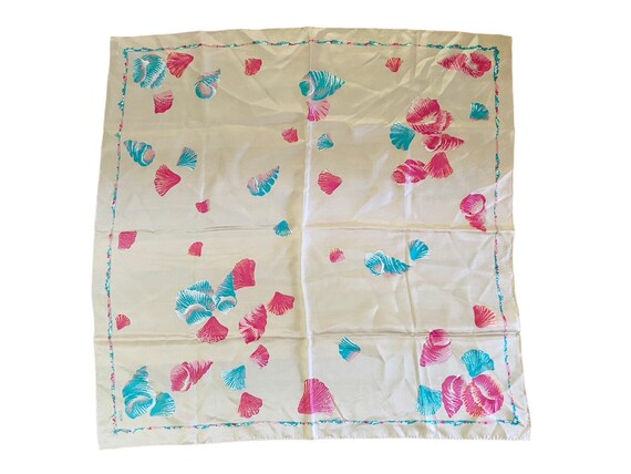 Echo Silk Sea Shell Theme 31" Square Scarf - Gem