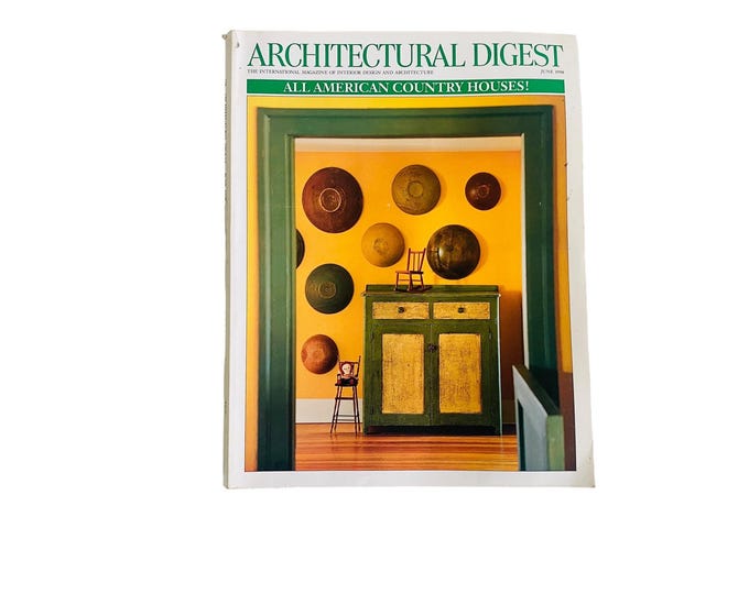 Architectural Digest June 1998 Magazine - Etsy