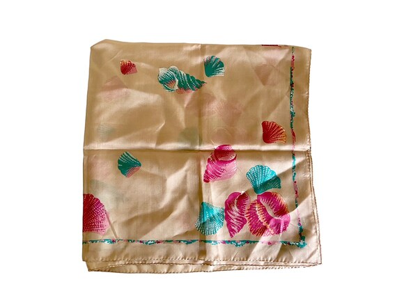 Echo Silk Sea Shell Theme 31" Square Scarf - Gem