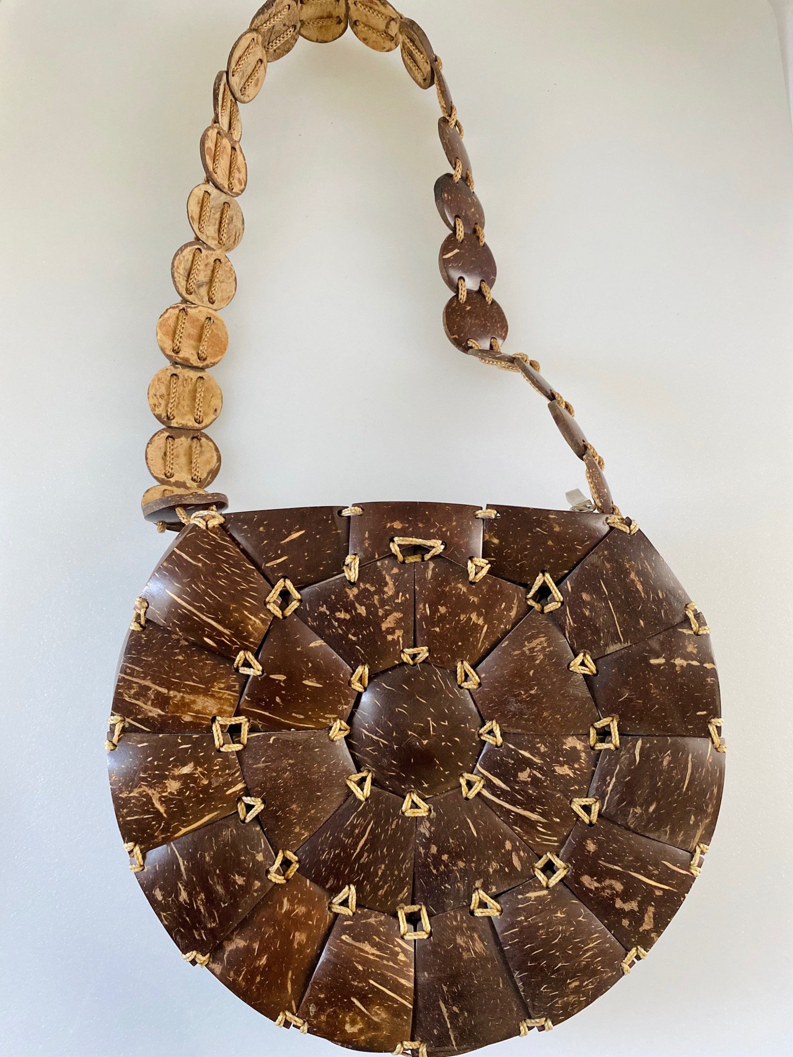 Vintage Coconut Shell Bag Spring/summer Bag - Etsy