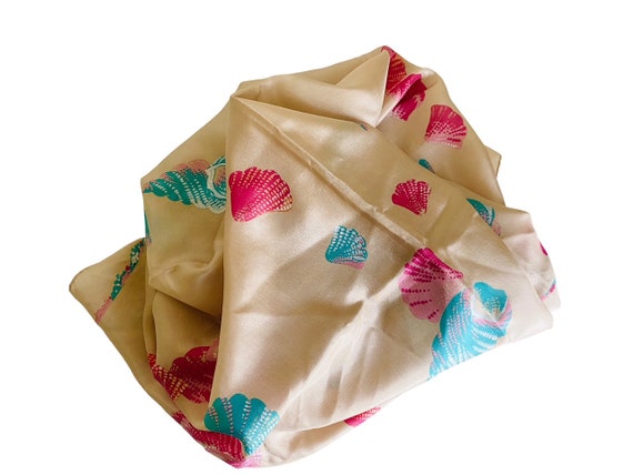 Echo Silk Sea Shell Theme 31" Square Scarf - Gem