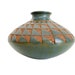 Geometric Sgraffito Technique Green and Terracotta Pottery Vase 6 1/2 ...