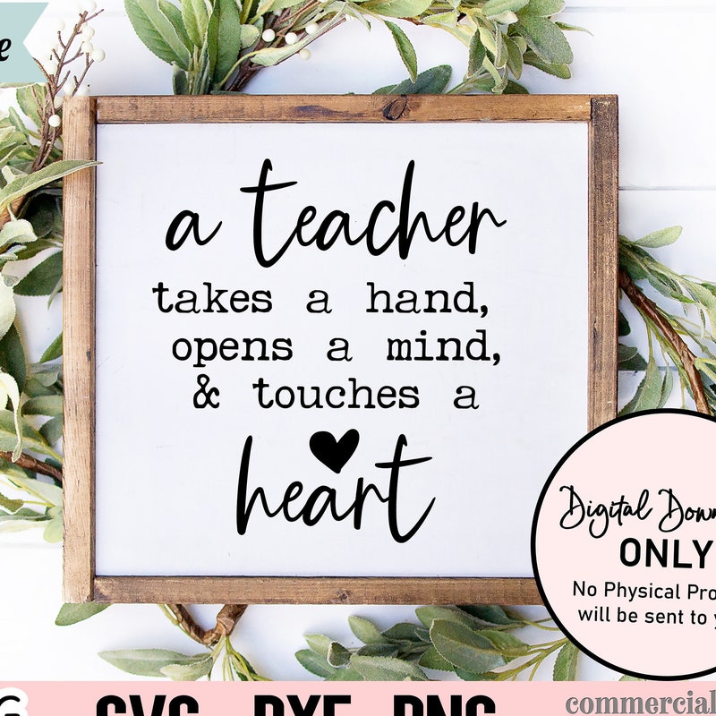 Teacher Takes a Hand - Etsy