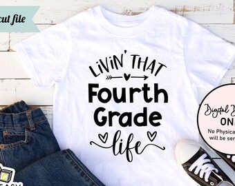 4th Grade Svg, Fourth Grade Design, Teacher Svg, Back to School Svg ...