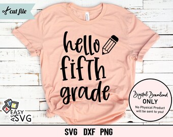 5th Grade Svg, Fifth Grade Design, Teacher Svg, Back to School Svg ...