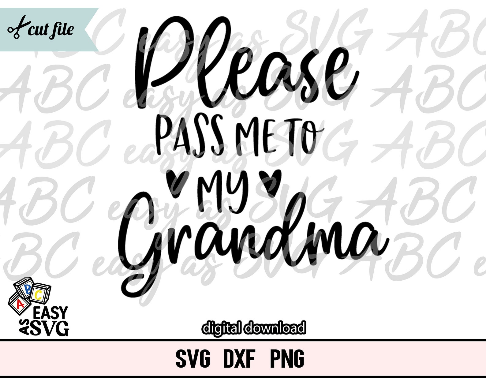 Please Pass Me to My Grandma SVG: Baby Girl Shirt Design (digital ...