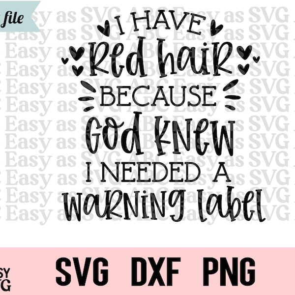 Redhead Svg - Etsy