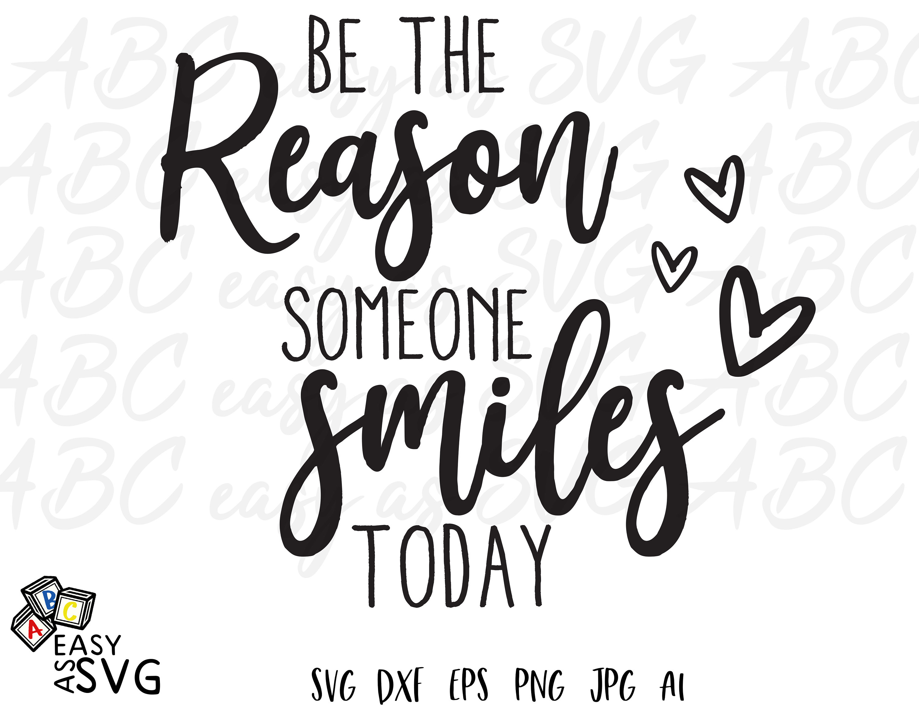 Be the reason someone smiles today SVG uplifting quote svg | Etsy