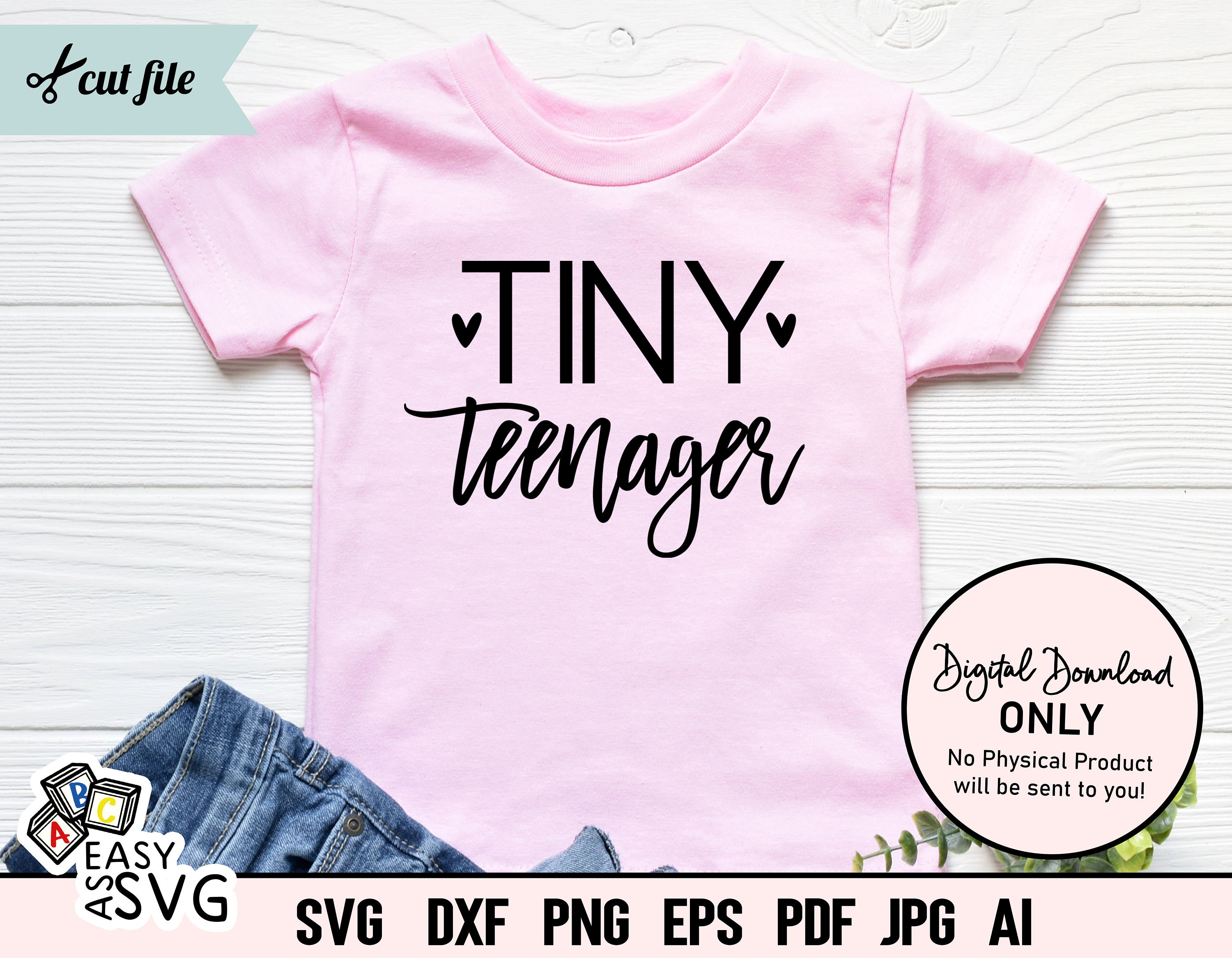 Tiny Teenager SVG: Funny Girl Cut File (digital Download) - Etsy