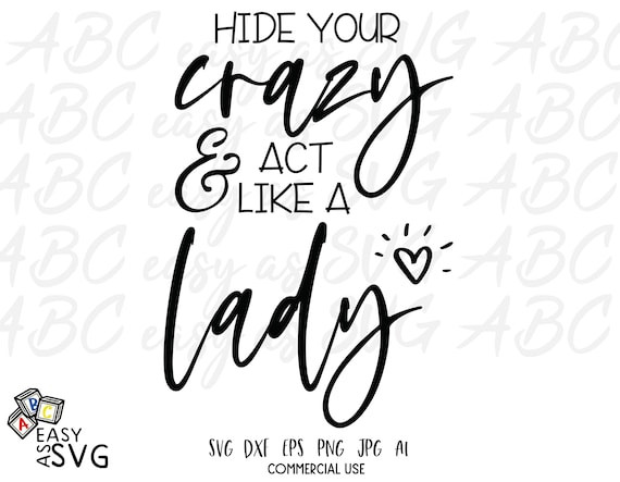 Act Like A Lady SVG,PNG Art & Collectibles Digital Drawing ...