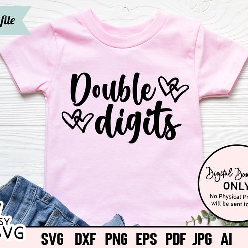 Double Digits SVG Birthday Girl Svg 10th Birthday Svg - Etsy Canada