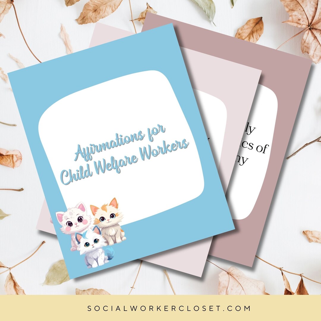 Child Welfare Affirmation Cards: Stress Management Gift Set (digital ...