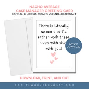Coworker Case Manager Appreciation Card for Case Manager Week ...