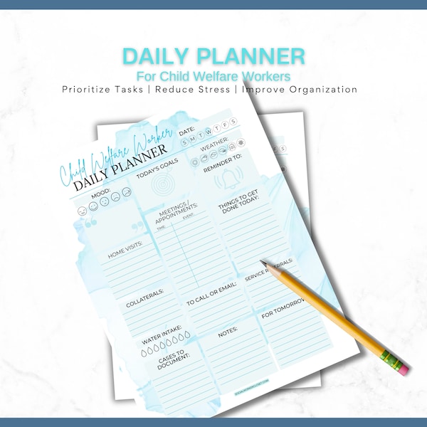 Social Work Printable Planner - Etsy