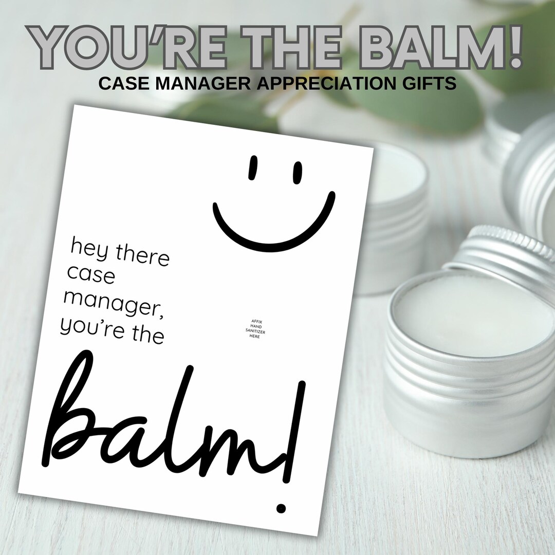 You're the Balm Gift Tag for Case Manager | Instant Download | Gift ...