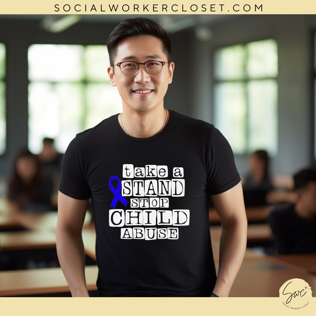 Stop Child Abuse T-shirt: Social Worker Advocacy Crew Neck - Etsy