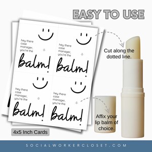 You're the Balm Gift Tag for Case Manager | Instant Download | Gift ...