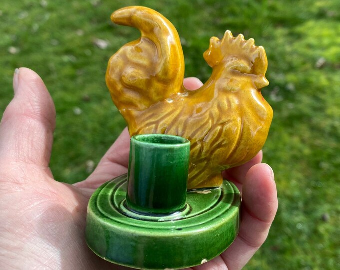 Vintage Ceramic Rooster Egg Timer Holder - Hourglass Holder - Vintage ...