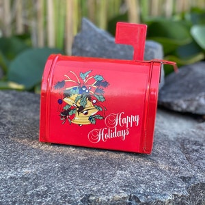 Vintage Giftco Christmas Tin Mail Box - Happy Holidays | Christmas ...