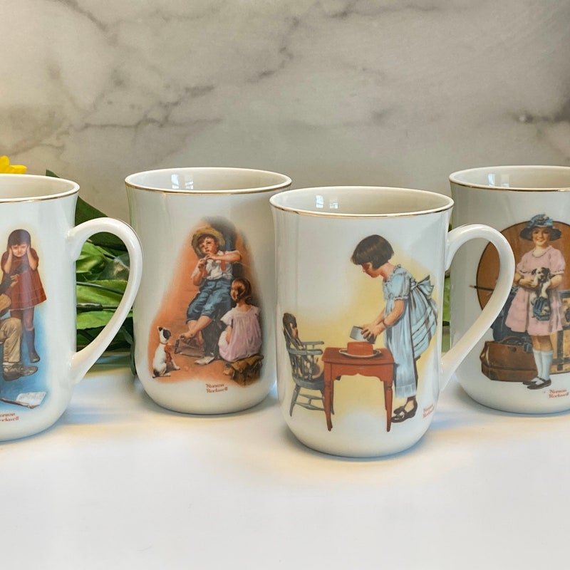 Norman Rockwell Cup - Etsy
