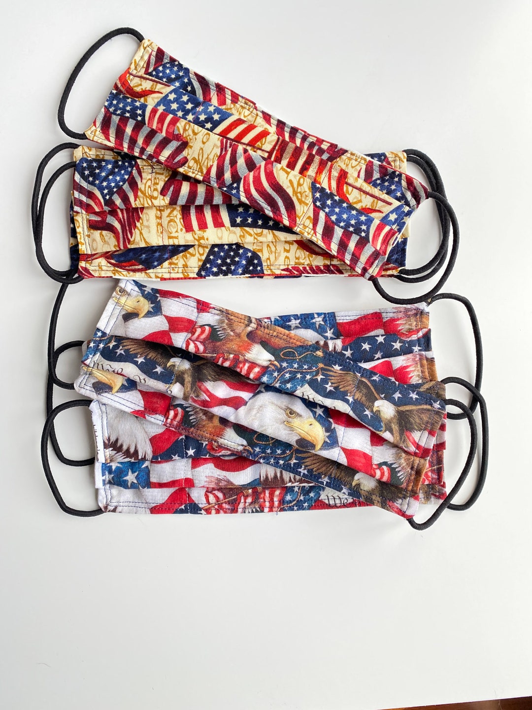 Patriotic Face Mask 3 Layered Face Cover Reversible Reusable Multi ...