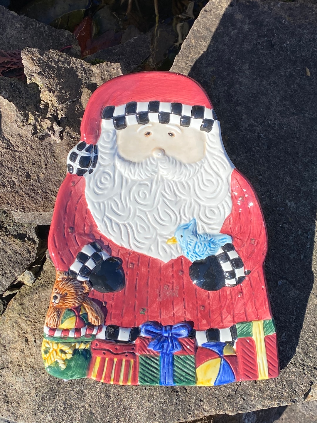 Debbie Mumm Magic of Santa Sakura Hand Painted Christmas Cookie Candy ...