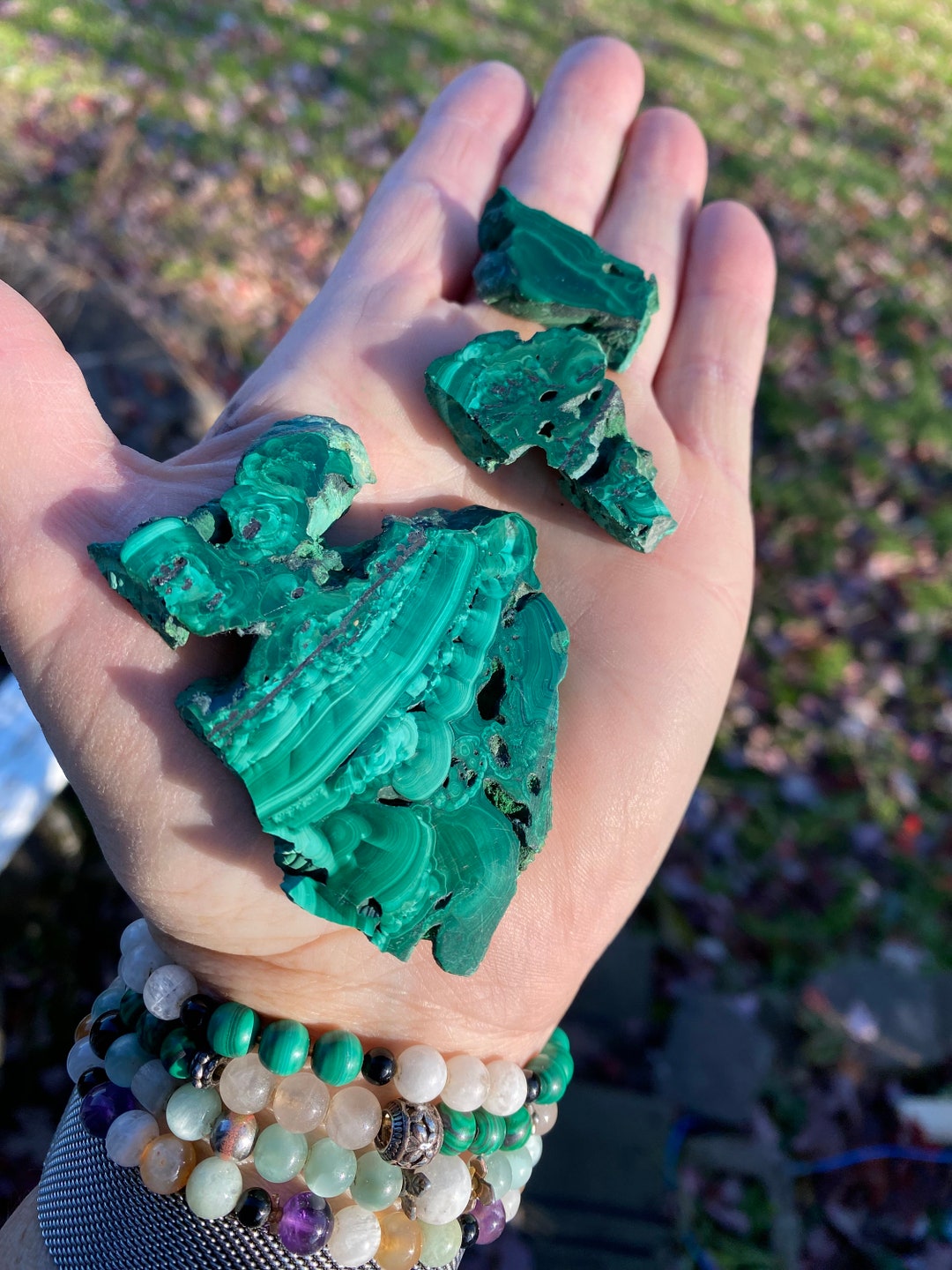Natural Malachite Slab Pieces | Crystal Nice Quality | 65g - Etsy