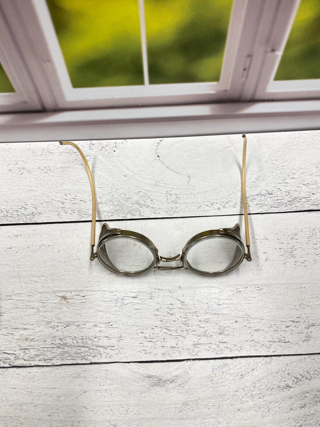 VTG 1940's American Optical FUL-VUE Mesh Side Shield Safety Glasses ...