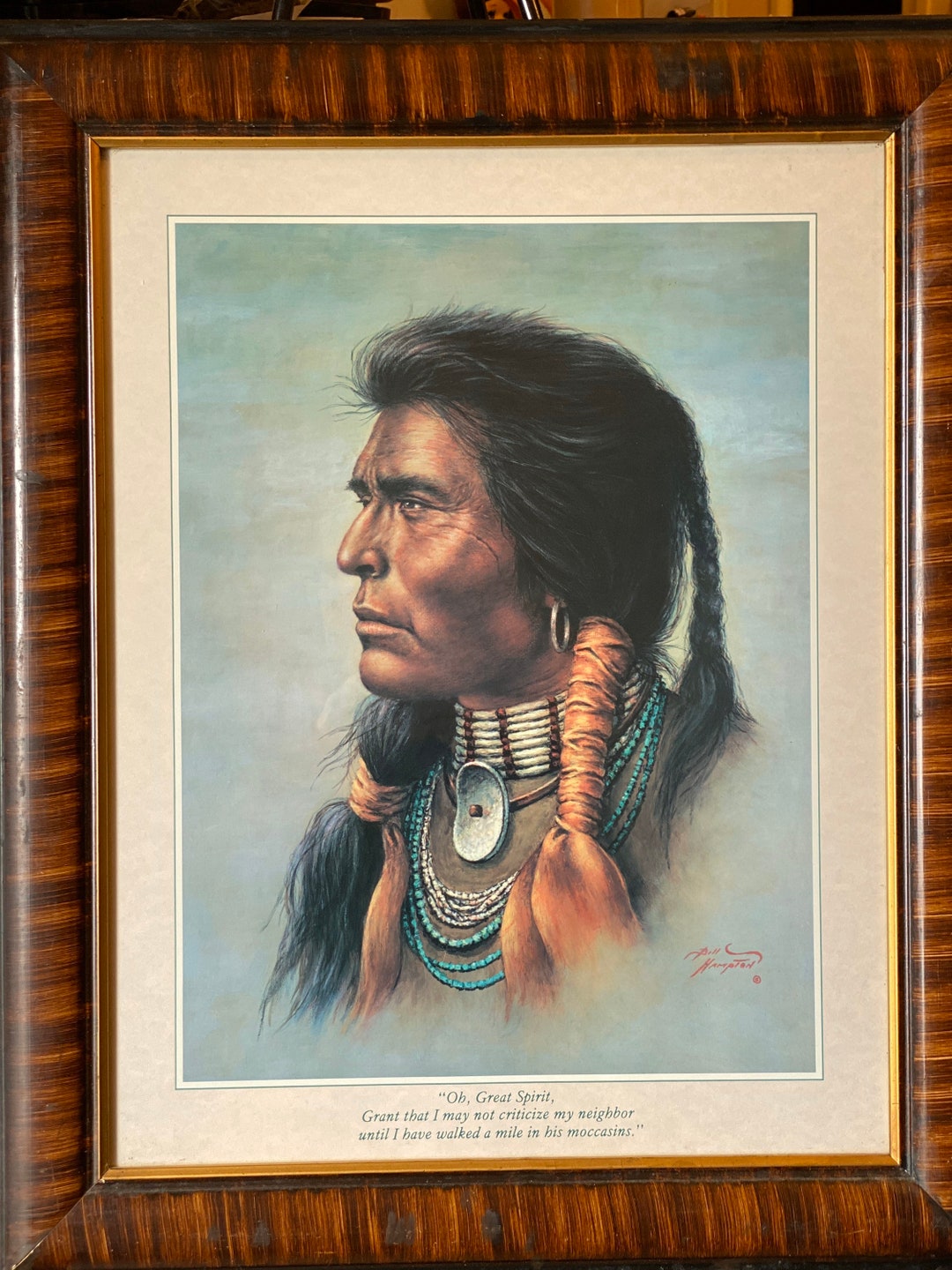 Vintage Bill Hampton Native American "oh Great Spirit" - Native ...