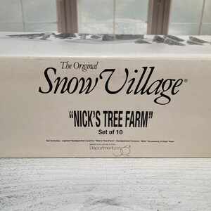 VTG IOB Dept 56 Snow Village, Nicks Tree Farm 54871 10pc Set-1996 - Etsy