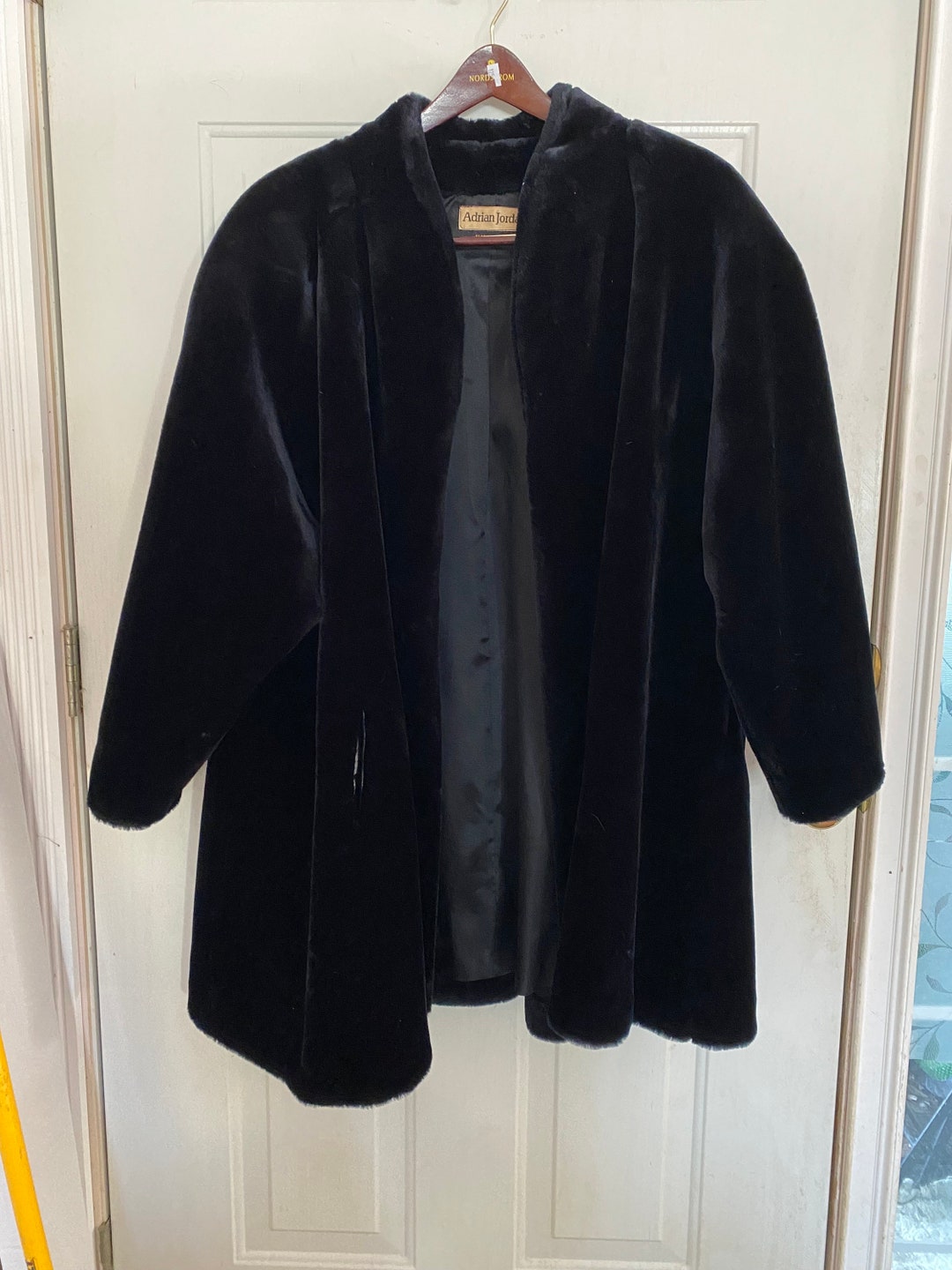 VTG Adrian Jordan Women's Plus Size Black Faux Fur Coat - Etsy