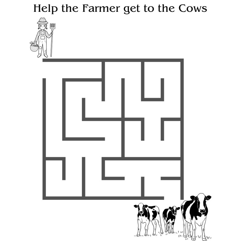 Farming Coloring Pages for Ages 3 With Farm Animals - Etsy