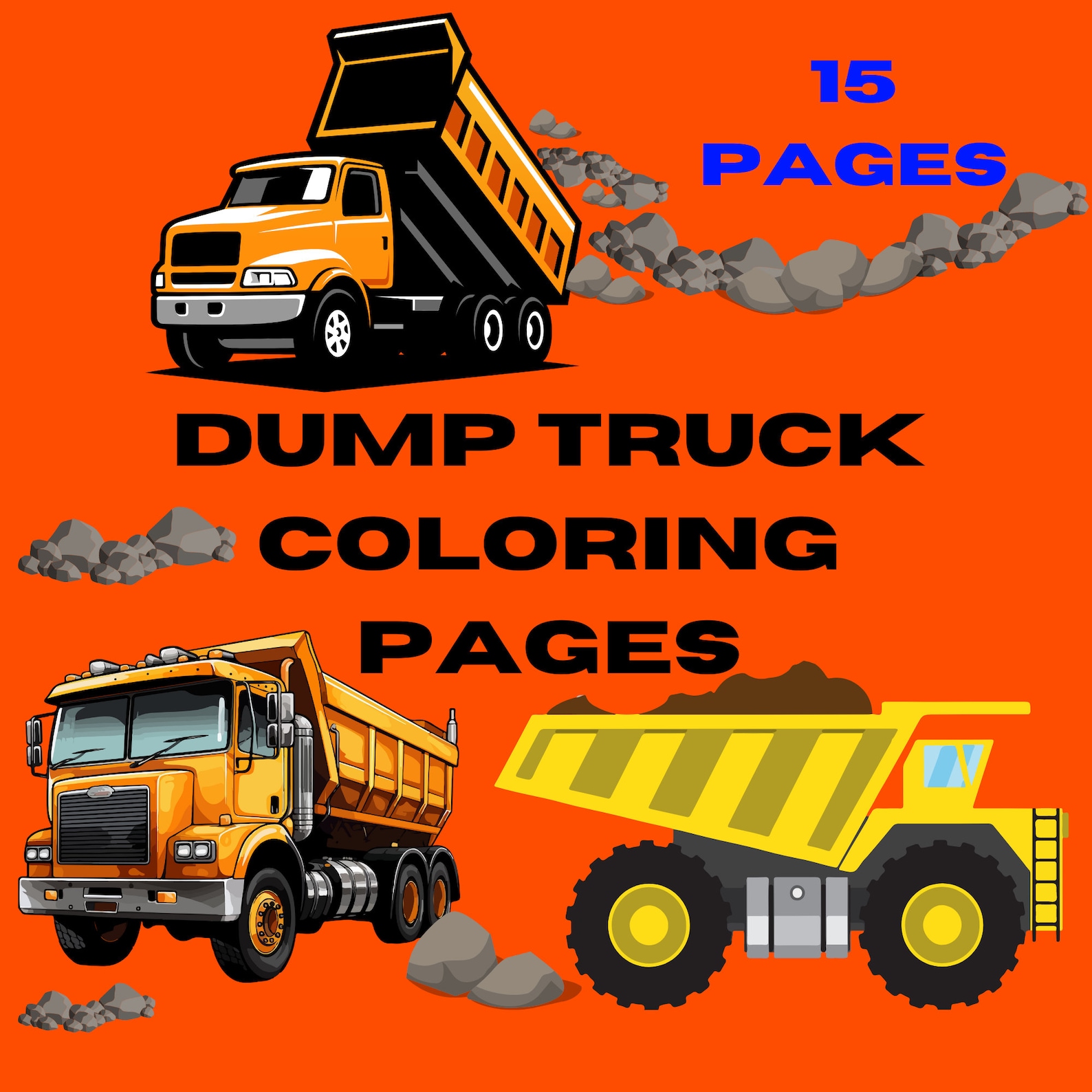 Dump Truck Coloring Pages for All Ages 15 Coloring Pages on a ...