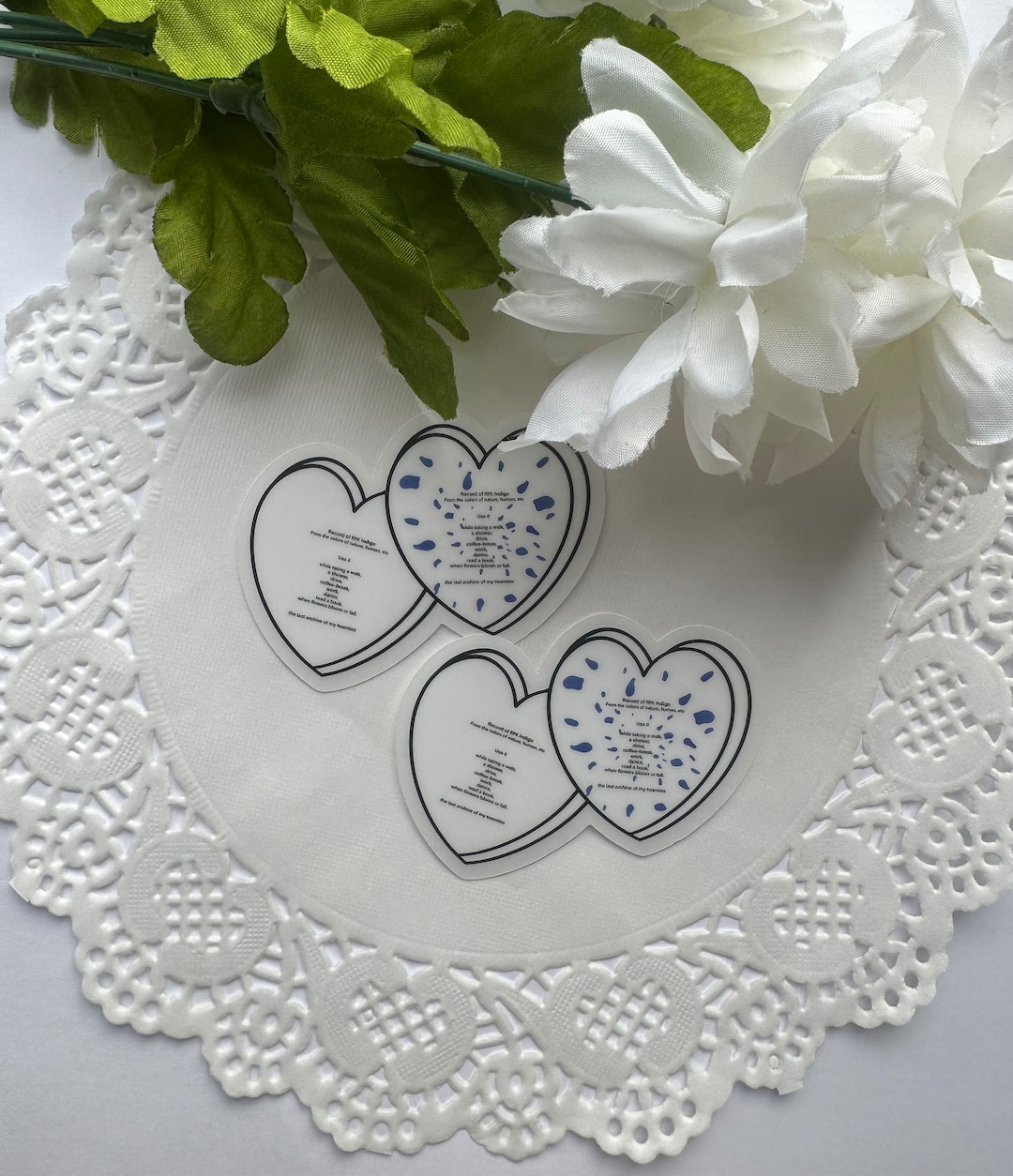 Indigo Candy Heart Sticker - Etsy