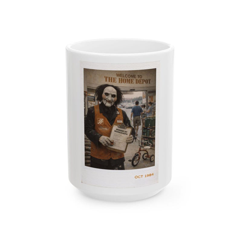 Home Depot Creepy Employee Photo Mug | Horror Store Scene, Vintage ...