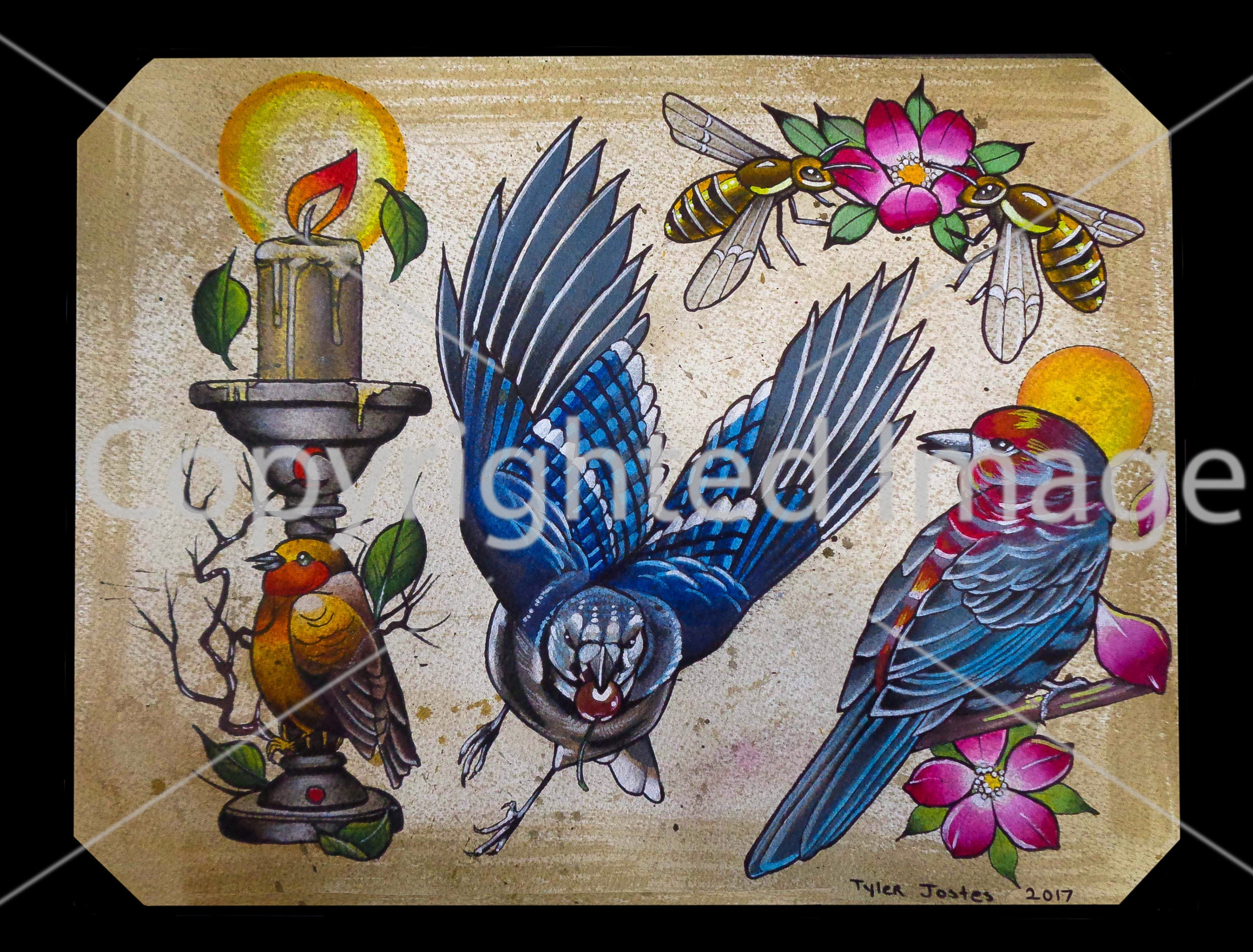 New School Bird Tattoo Designs