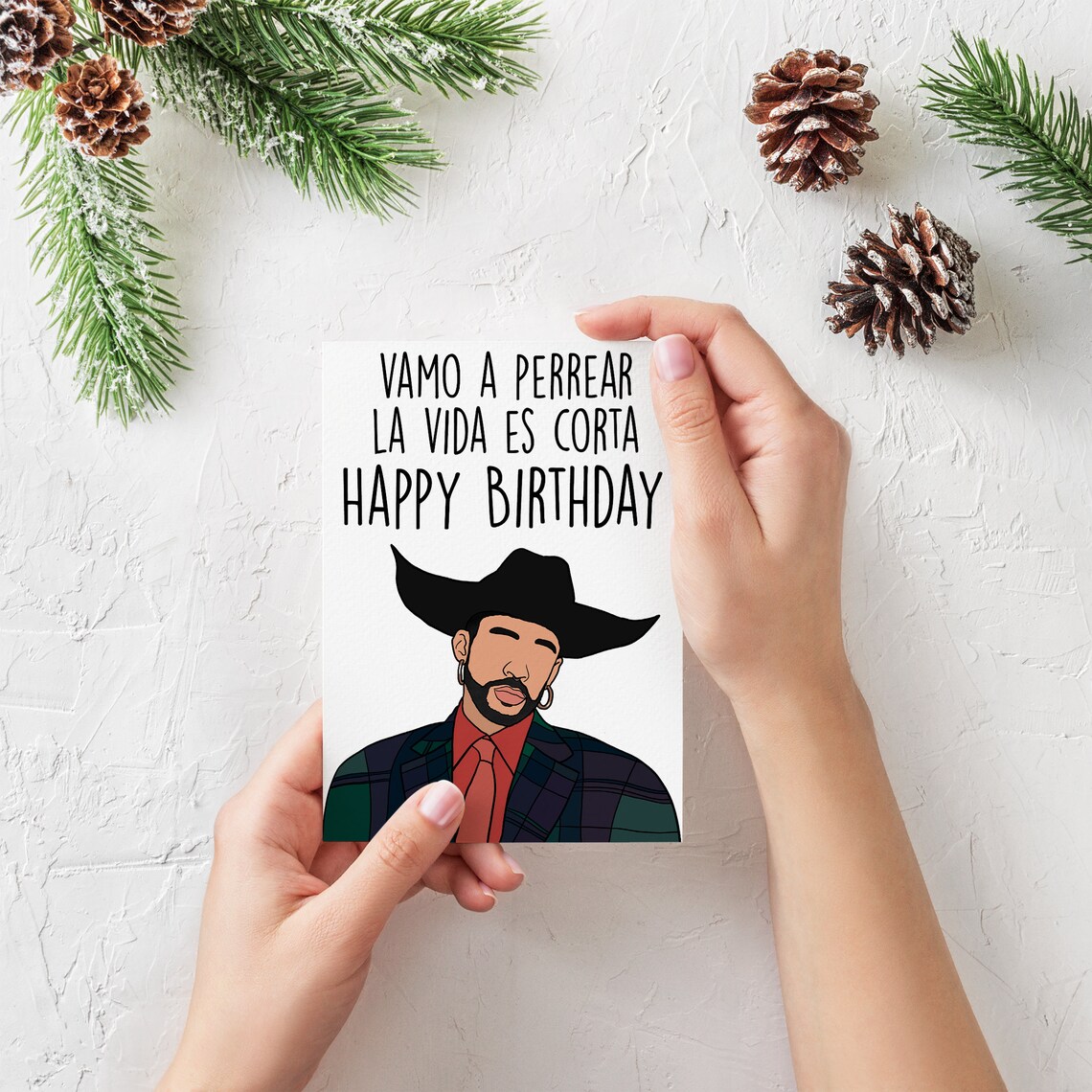 Bad Bunny Birthday Card Bad Bunny Card in Spanish Vamo A - Etsy