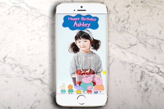 Paper & Party Supplies Peppa Pig Theme Birthday Party Snapchat ...