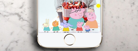 Paper & Party Supplies Peppa Pig Theme Birthday Party Snapchat ...