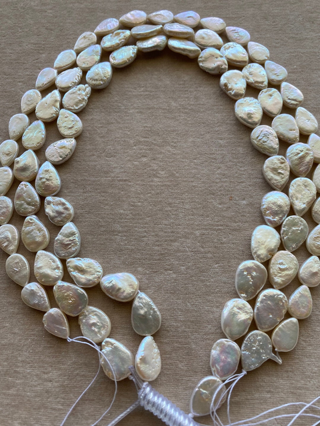 White, Light,dark Gray Rainbow and Pink Iridescent Dyed Freshwater ...