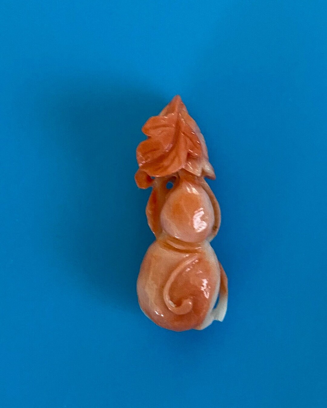 Beautiful Vintage Natural Red Coral Carved Flower Length 32mm/width 12 ...