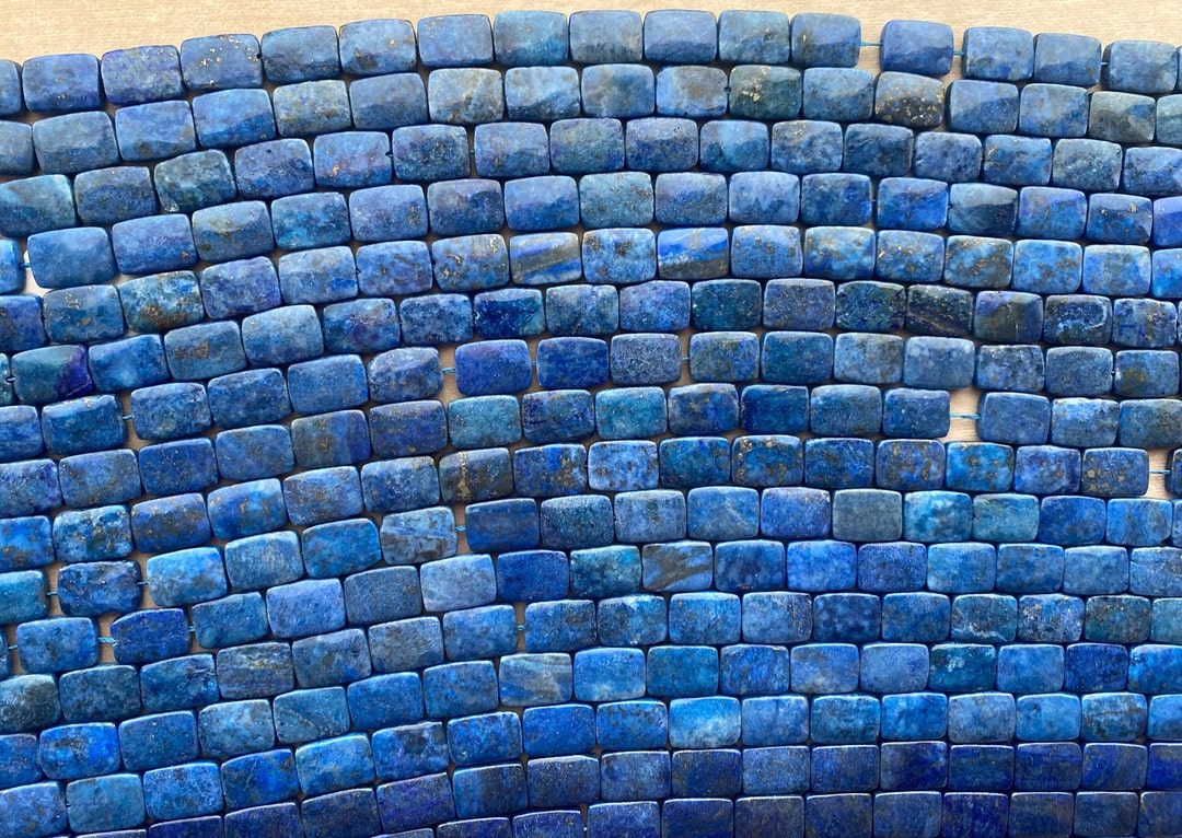 Genuine Natural Lapis 10x14mm Flat Rectangle Beads 15.5" Strand Natural ...