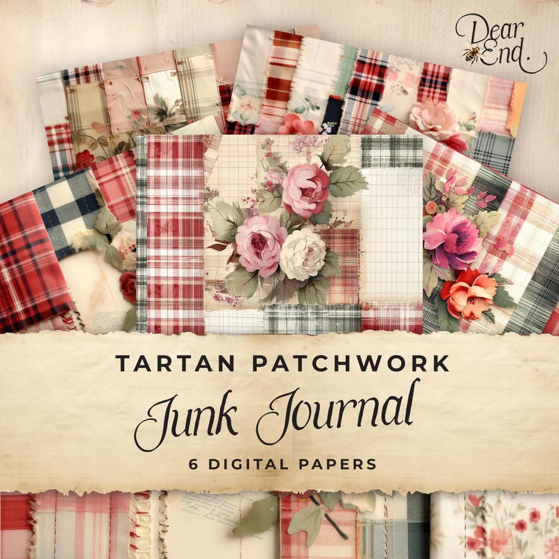 Junk Journal Tartan Paper - Etsy